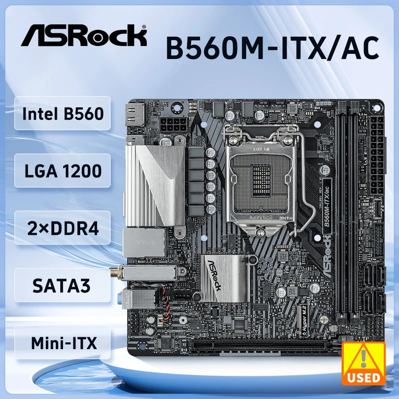 B560 B560M Mini-ITX Motherboard ASROCK B560M-ITX/ac LGA 1200 DDR4 64GB ...