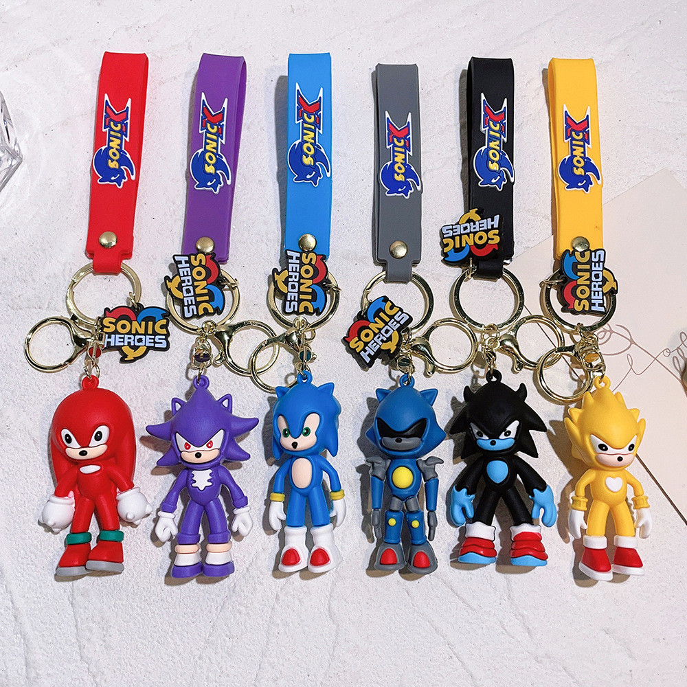Sonic The Hedgehog 3 Keychain Car Anime Cartoon Cute Key Pendant Doll ...
