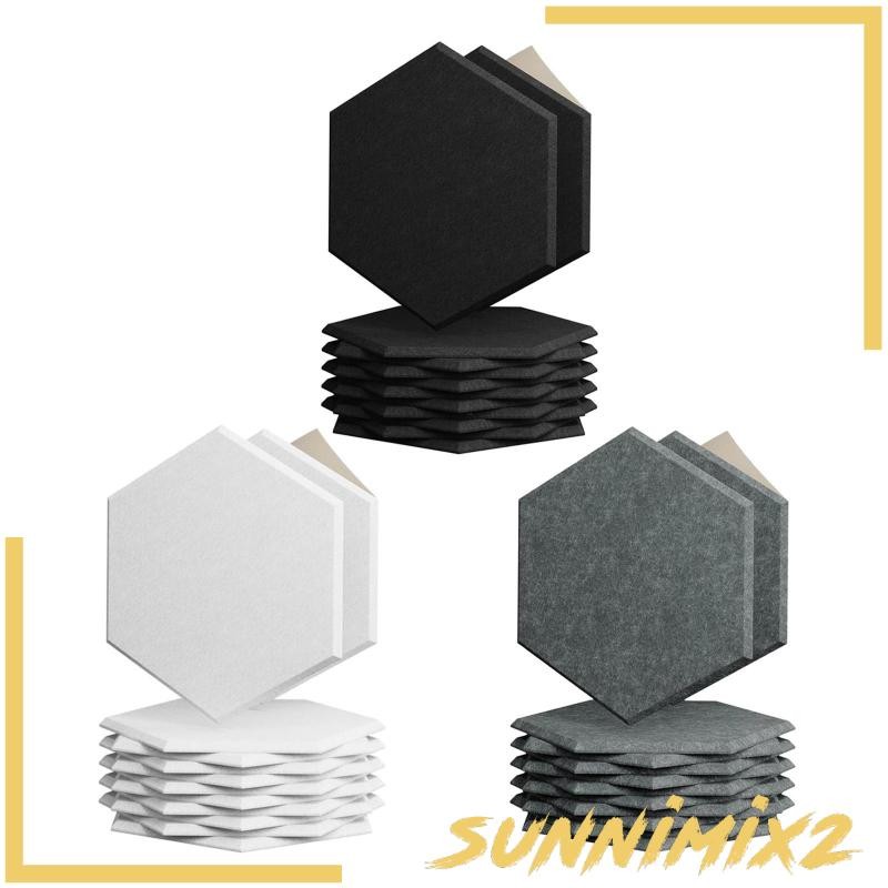 [Sunnimix2] 12 Pieces Hexagon Acoustic Panels Soundproofing Acoustic ...