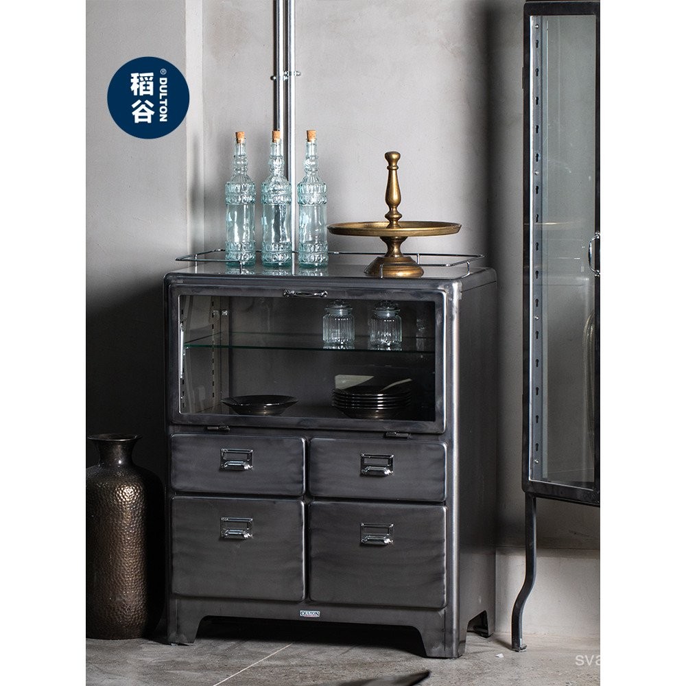 Rice Storage Warehouse DULTON Metal Drawer Cabinet Minimalist Sideboard ...