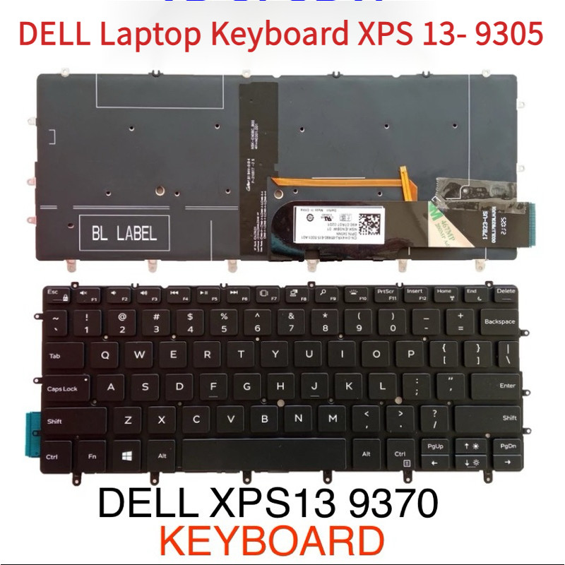 DELL Laptop Keyboard XPS 13- 9305 9370 9380, XPS 7390 0K2NCP Backlit ...