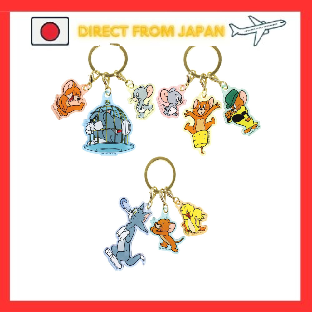 Tees Factory Tom and Jerry 3 Charm Keychain Taffy Jerry Muscle H2.9 x ...