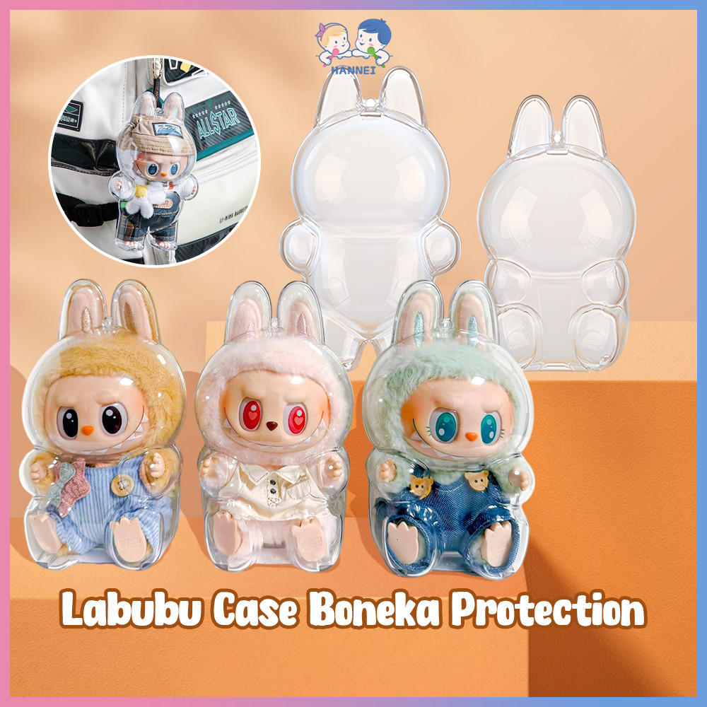 Hannei Labubu Case Acrylic Doll Protection Labubu Doll V1 V2 Casing ...
