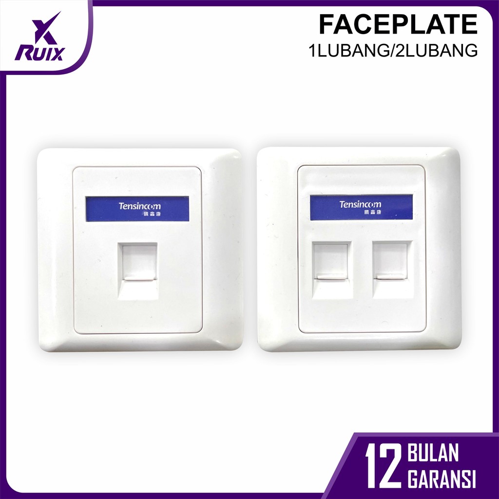Wall Faceplate modular 2 port RJ45 Box Outbow Wall Panel Network for ...