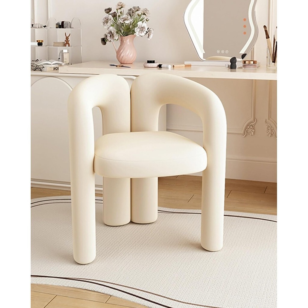 Formwell Modern makeup chair velvet fabric with metal frame cute ...