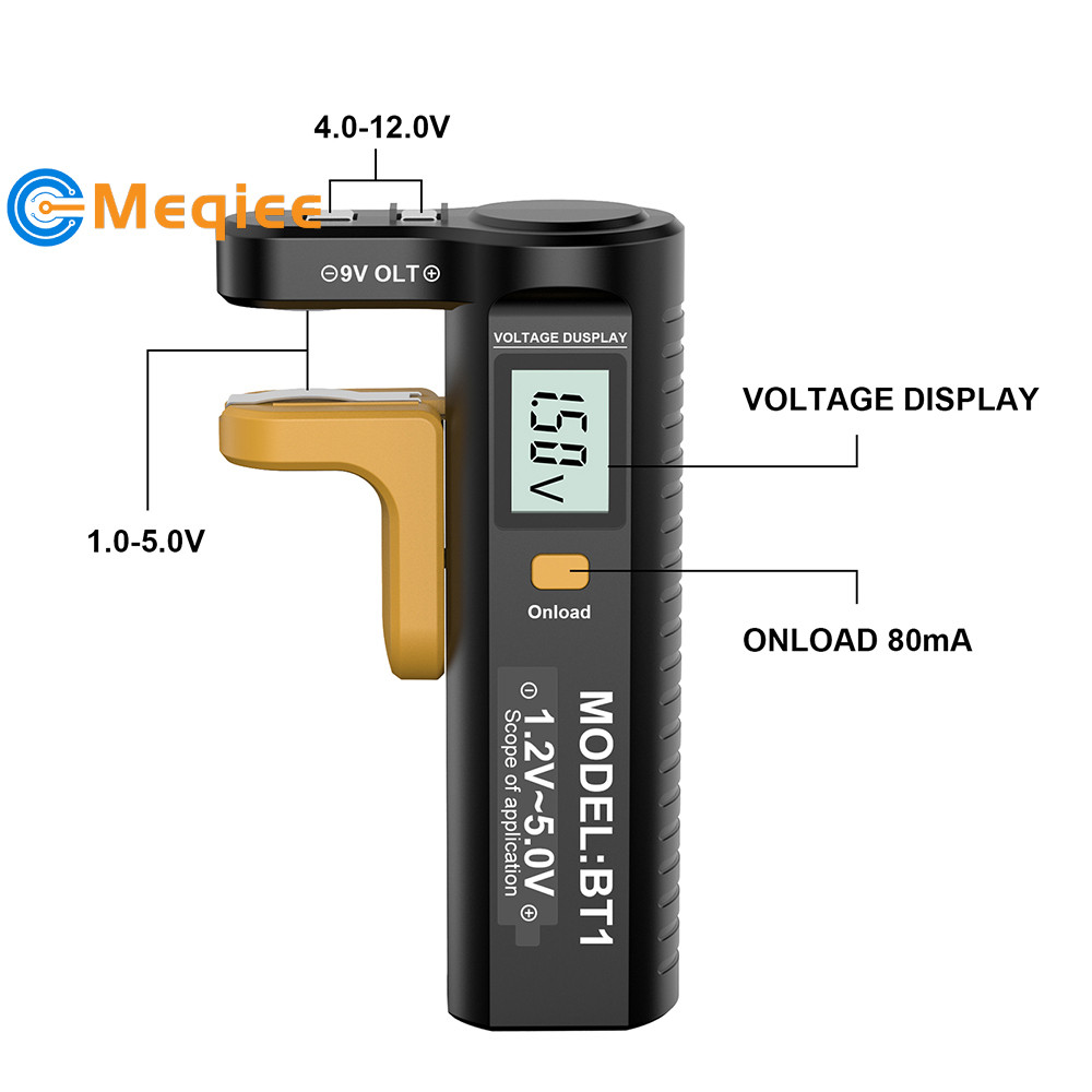 9V 1.2V~5.0V Digital Display Multi-function Dry Battery Tester with ...