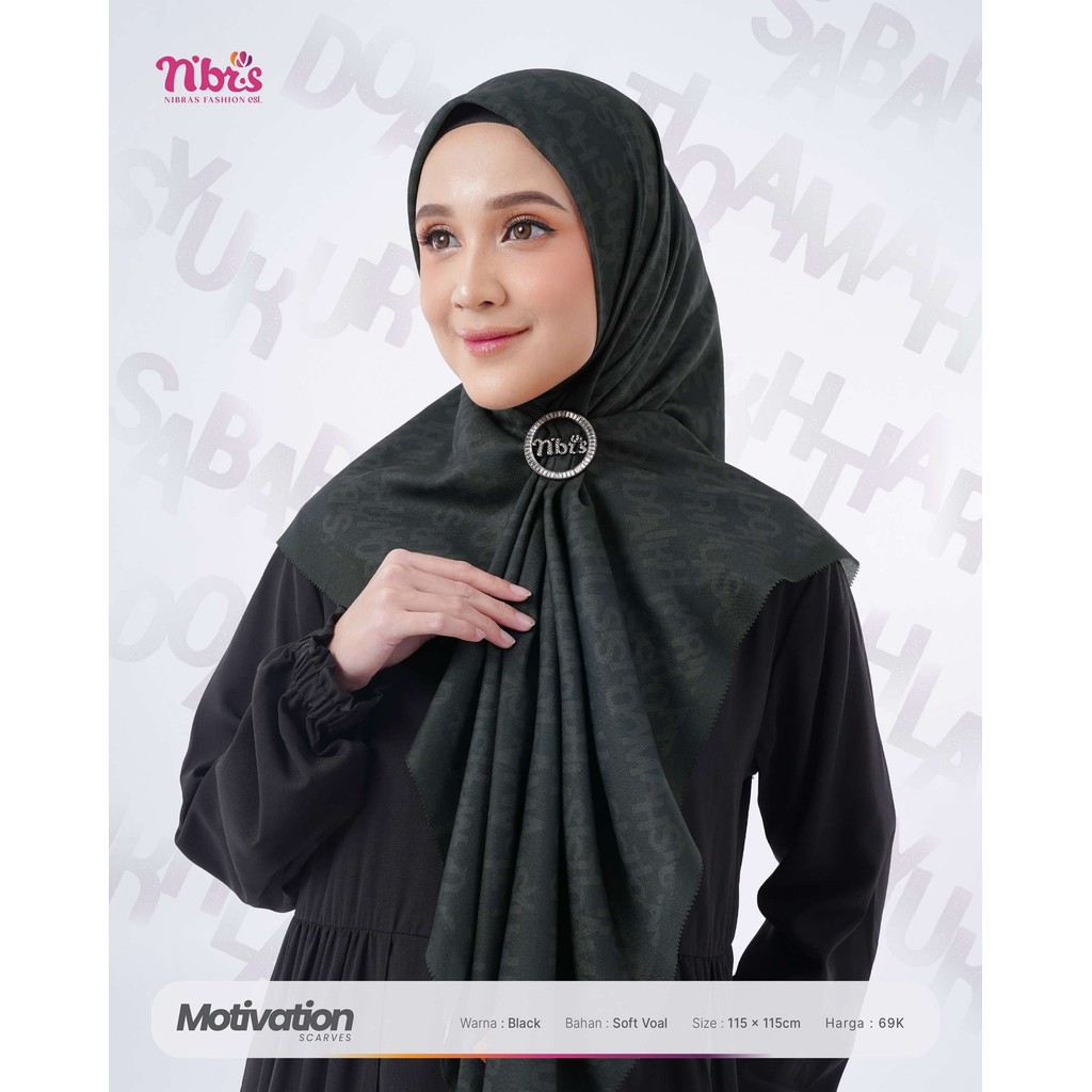 Rectangular Voal Hijab Simple Motivation Scarves Women's Voal Hijab ...
