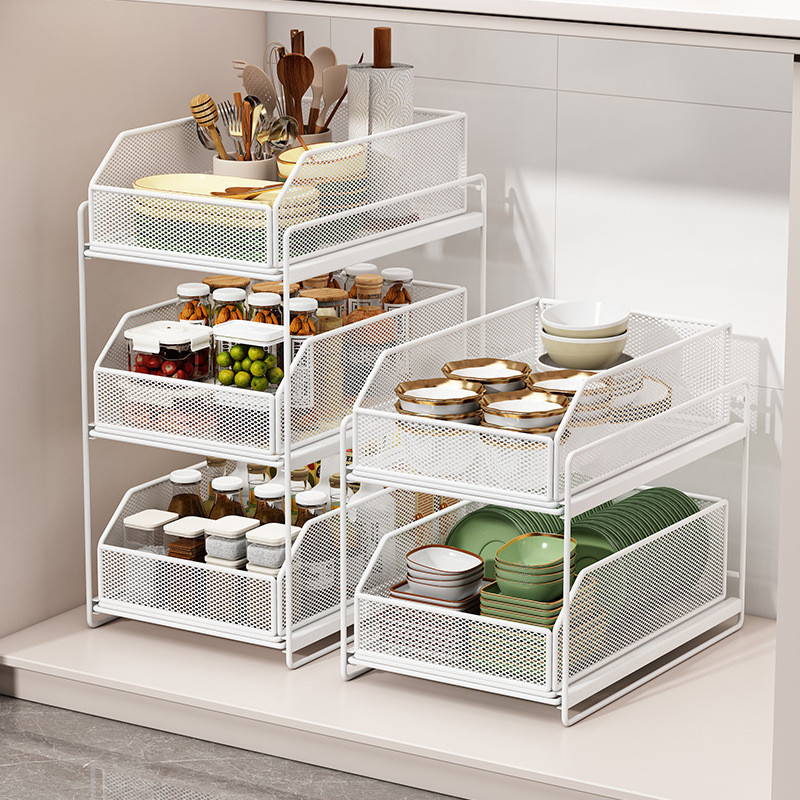 Kitchen Cabinet Pull-out Storage Rack Cabinet Layered Rack Multi-Layer ...