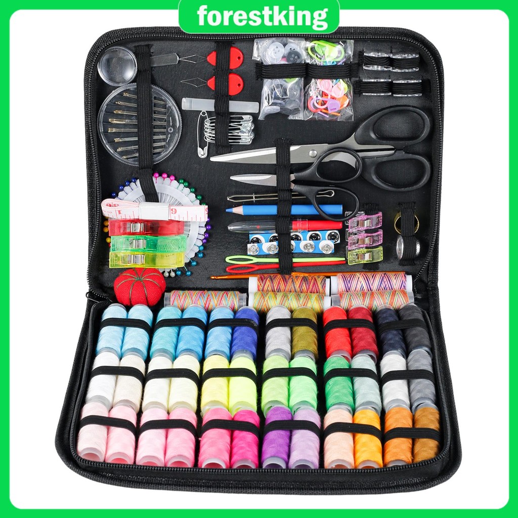 206 Pcs Sewing Kit with Storage Bag Complete Needle and Thread Kit ...