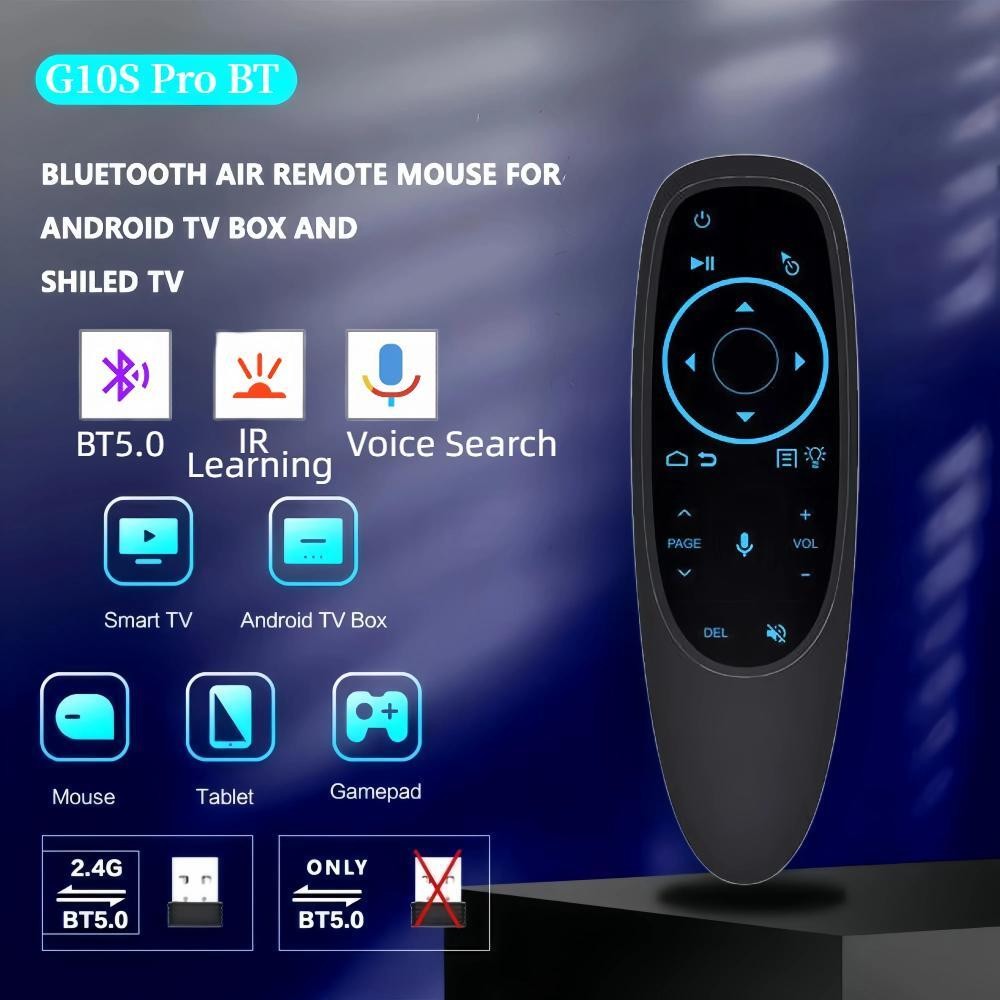 G10S Pro BT Air Mouse 2.4G Wireless Gyroscope Smart Remote Control With ...