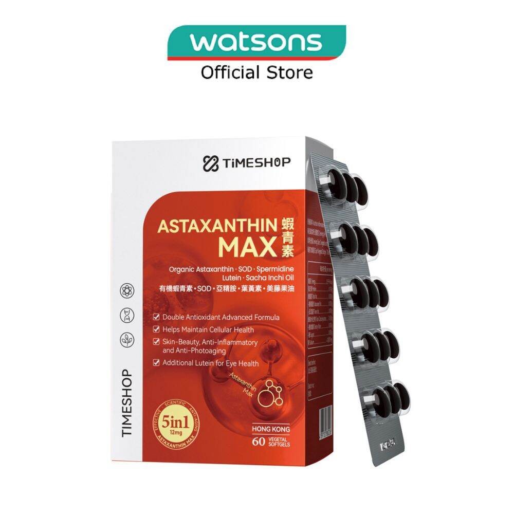 TIMESHOP Astaxanthin MAX Vegetal Capsule 60s | Shopee Singapore