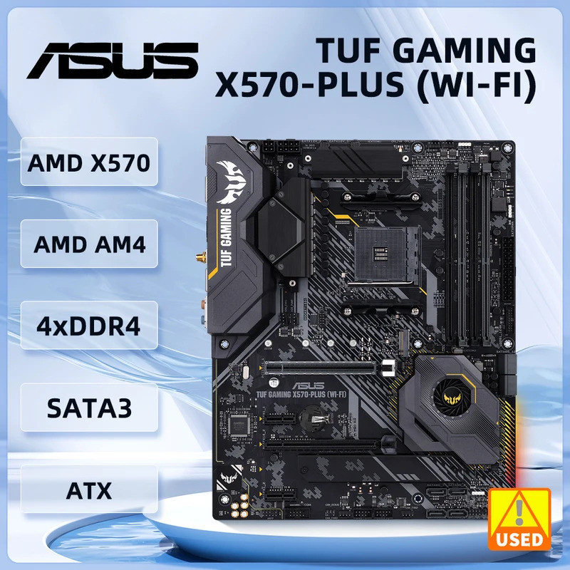 ASUS TUF GAMING X570-PLUS (WIFI) Motherboar AMD X570 support Ryzen 5600 ...