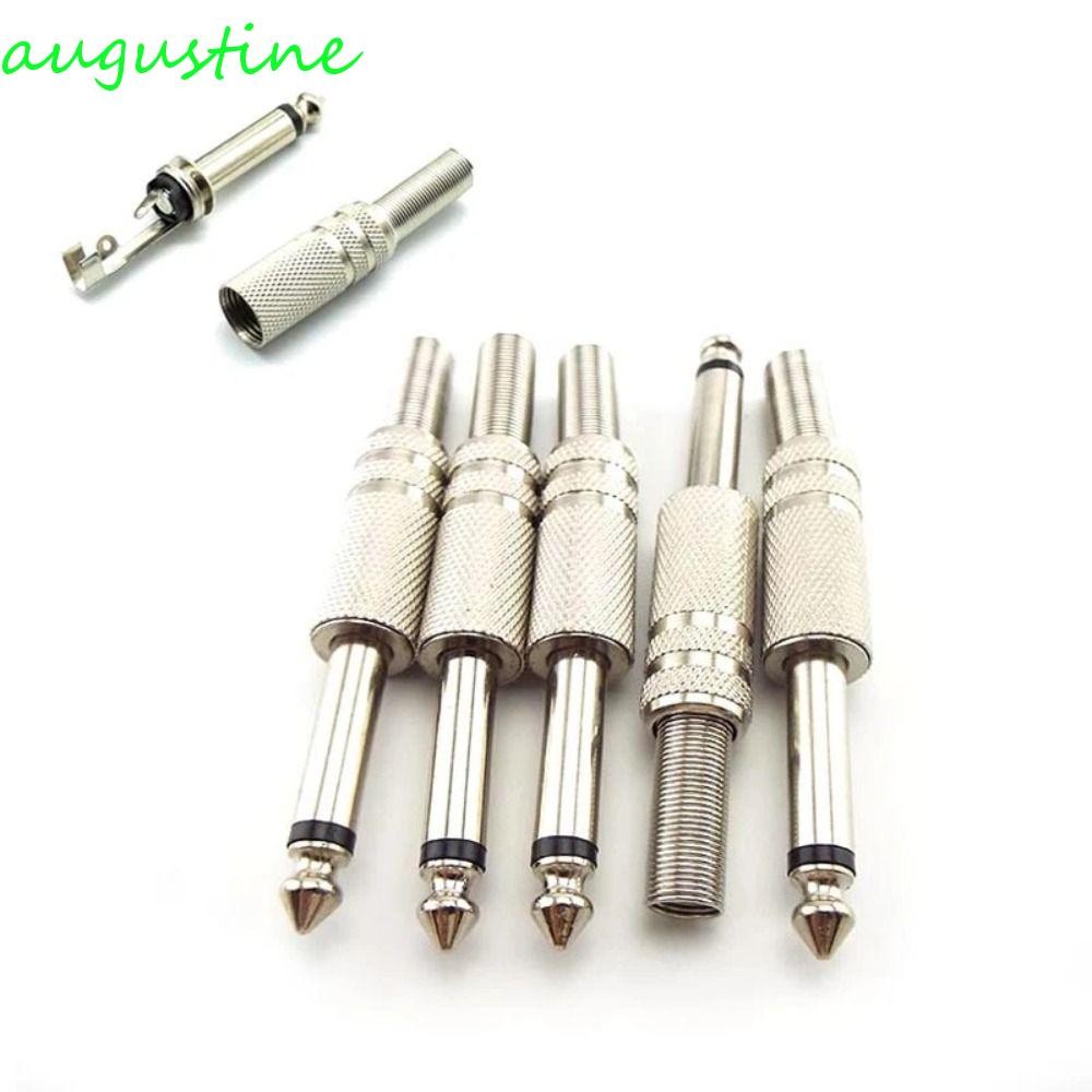 AUGUSTINE 6.35mm Male Jack Mono Plug Jack Wire Connector 1/4" Mono Jack ...
