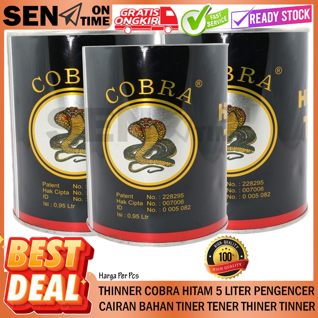 Black Cobra Thinner 5 Liter Liquid Thinner Material Thinner Thinner ...