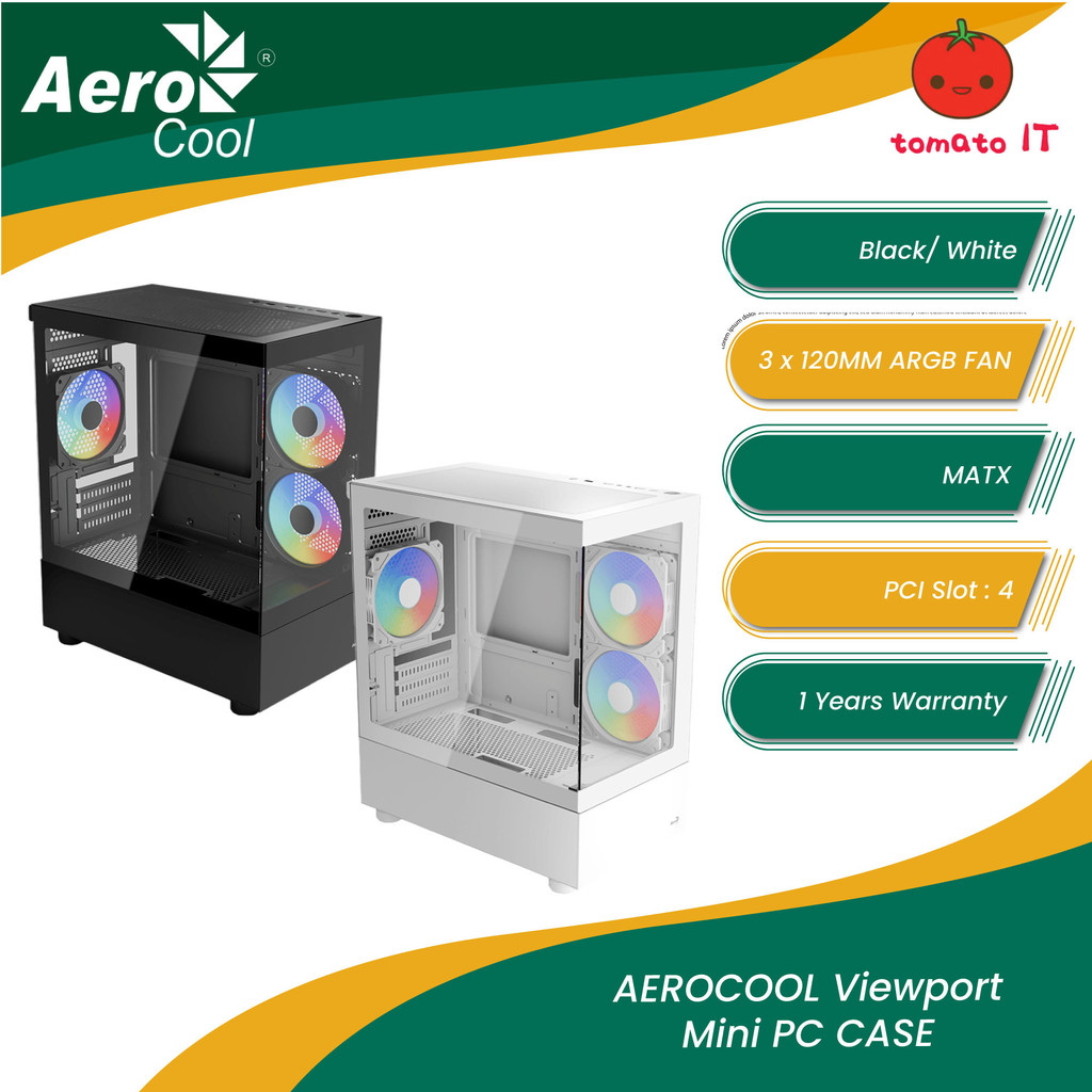 AEROCOOL Viewport Mini V2 Micro-ATX PC Chassis | Shopee Singapore
