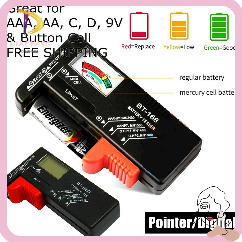 DIACHASG Battery Volt Tester Universal Electricity Tester Digital Test ...
