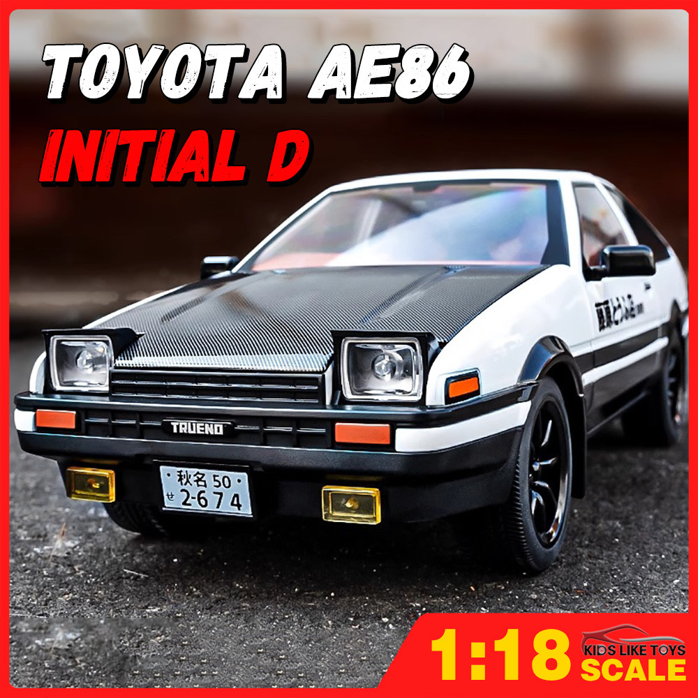 KLT 1:18 INITIAL D Toyota AE86 Diecast Model Car Alloy Cars Toys ...