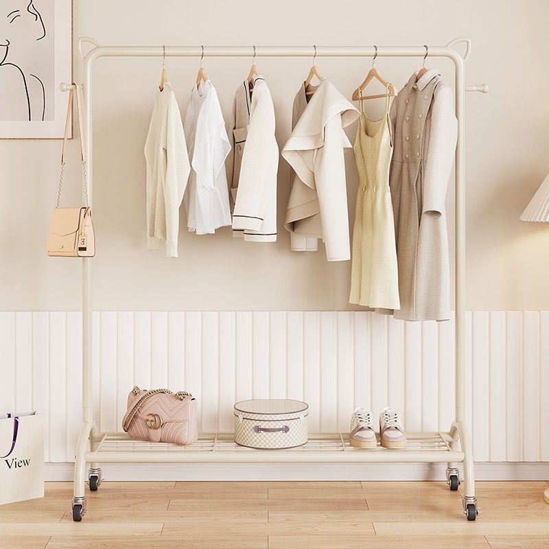 Q-6/Wheeled Clothes Hanger Floor Vertical Bedroom Clothes Rack Bold ...