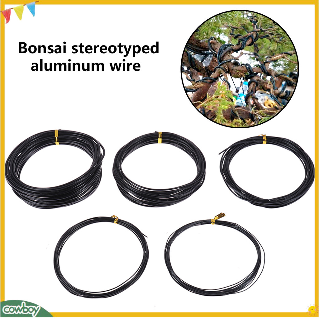 (cowboy) Long Bonsai Training Wire Black Housing Anodized Aluminum Wire ...