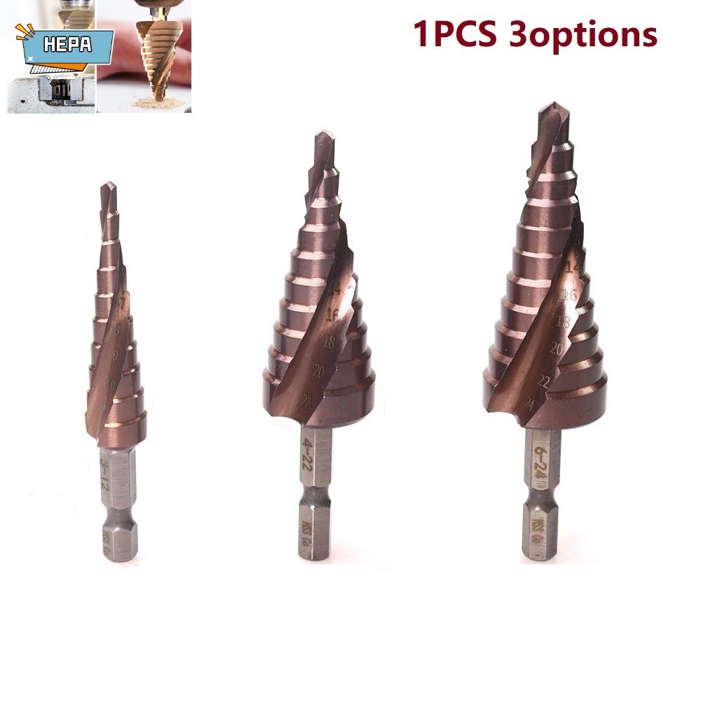 【HEPA】M35 5% Cobalt Step Drill Bit 3-12 4-22 6-24 HSS-CO HSS Cone Metal Drill Bit | Shopee Singapore
