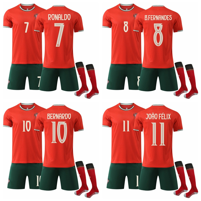 2025-26 Portugal Home Adult Kids Jersey Kit CR7 Cristiano Ronaldo Bruno ...