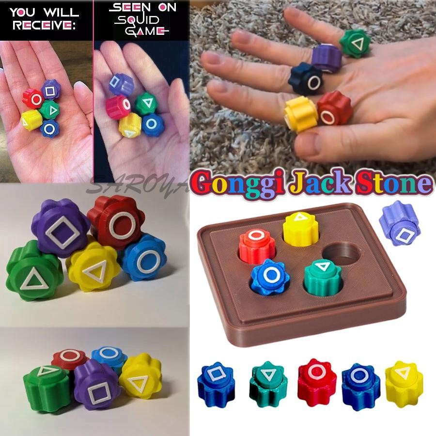 Squid Game 2 Gonggi Stones Traditional Korean Games 3D Printed Gonggi ...