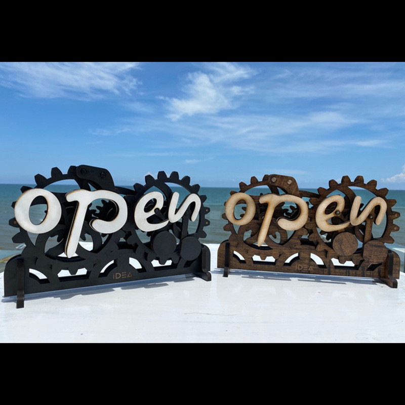 STORE OPEN CLOSE Sign Super Practical Wooden Business Sign Opening ...