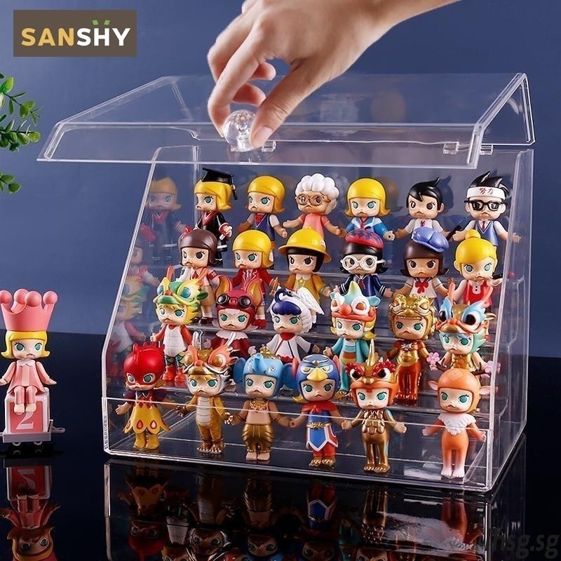 LHSG Acrylic Display Box Popmart Display Cabinet Molly Beech Stand ...