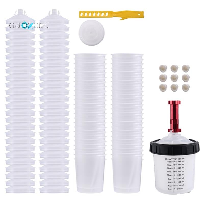 Paint Mixing Cup H/O Quick Cup Tank 20.3 Oz/600ML Disposable Paint Cup ...