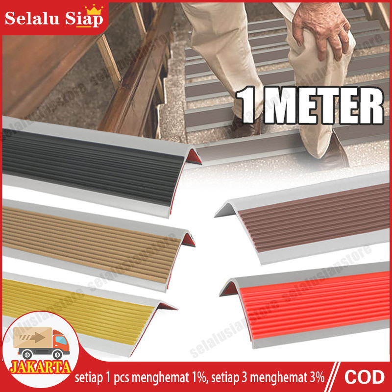 1 Meter Anti-Slip Safety Ladder with Type L Adhesive Step Nosing Rubber ...