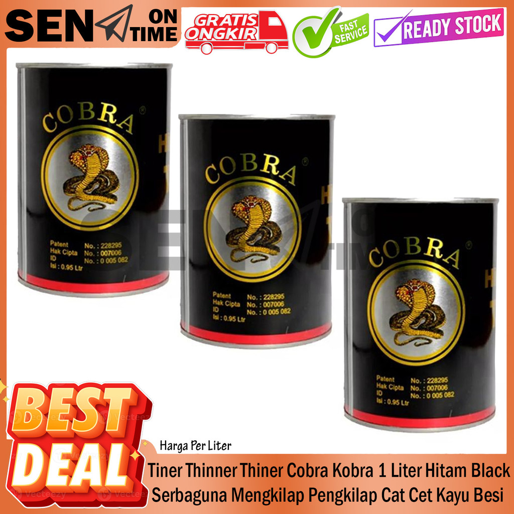 Thinner Tinner Tener Thinner Cobra Cobra Cobra Black Can 1l 0.8lt Paint ...