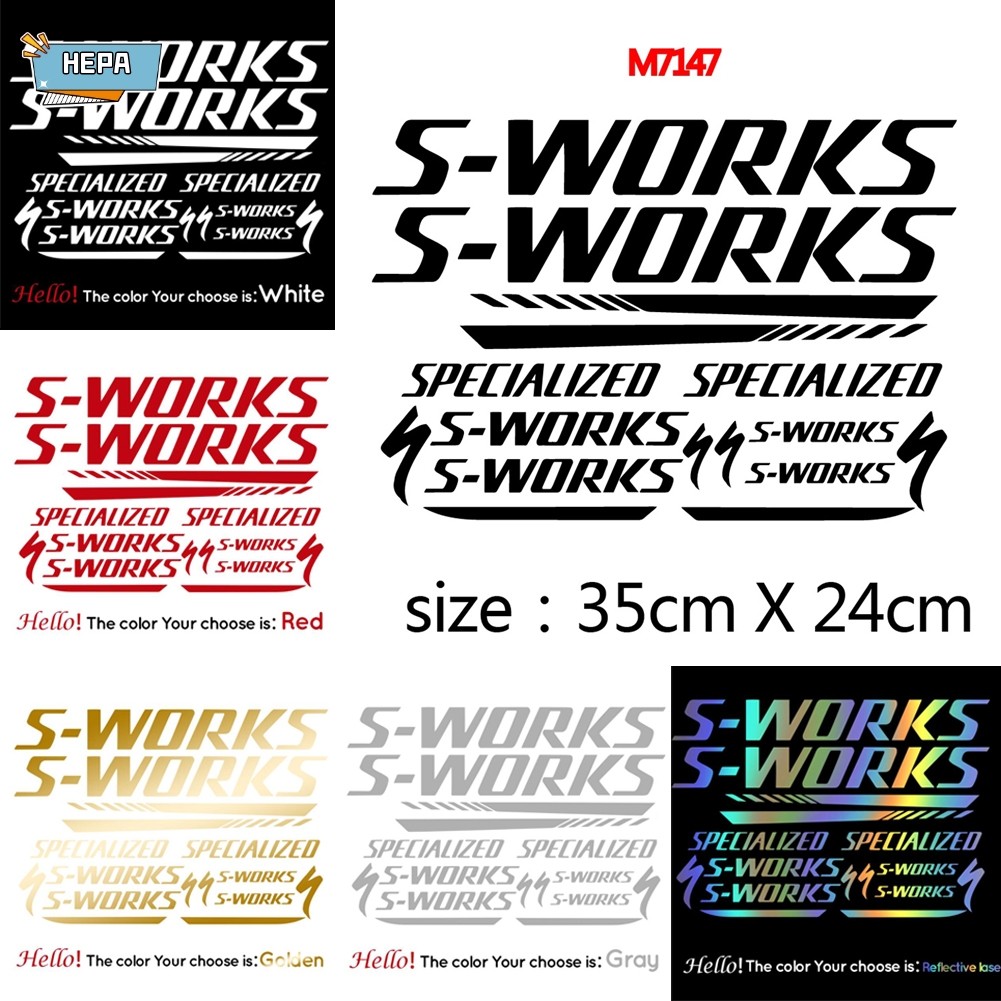 【HEPA】SPECIALIZED S-WORKS Sticker Decal for Mountain Bike/Road Bike ...
