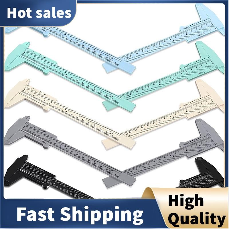 10 Pcs 150 mm Mini Plastic Caliper Vernier Caliper Double Scale Sliding ...