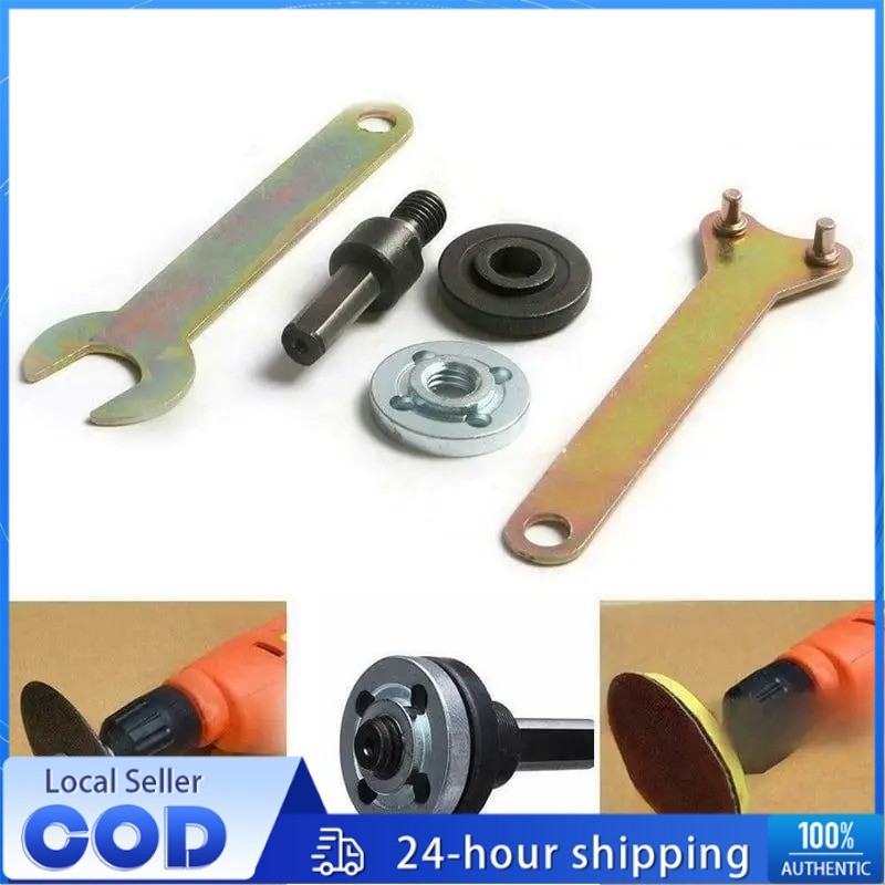 5PCS/Set 10MM Angle Grinder to Drill Adaptor Set Connector Arbor ...