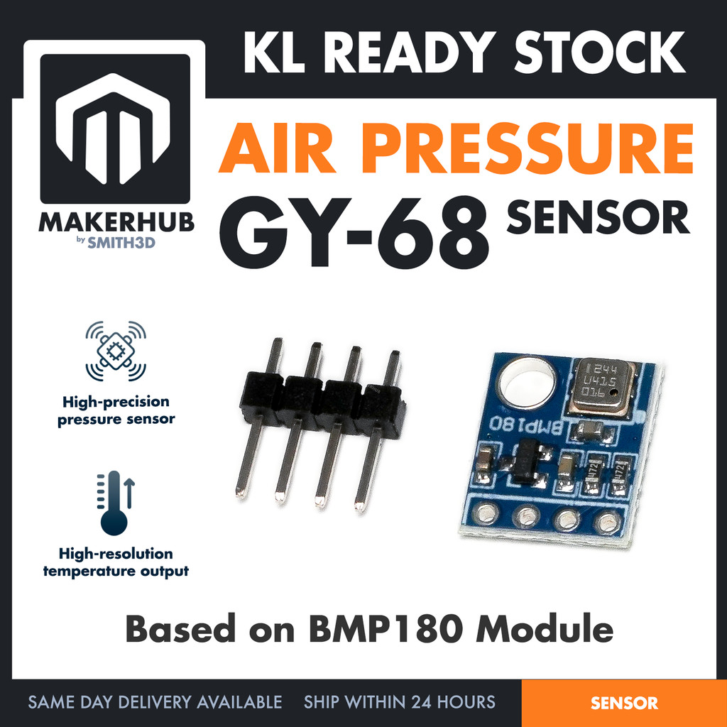 GY-68 BMP180 Digital Atmospheric Pressure Sensor Module Barometric Altitude Temperature I2C ...