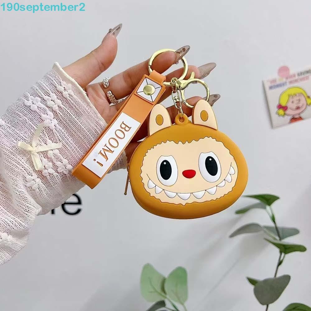 SEPTEMBERB Labubu Zero Wallet, Silicone Storage Bag Waterproof Labubu ...