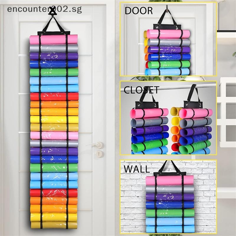 [ER] Vinyl Roll Holder 48 Compartments Craft Vinyl Organizer Storage ...