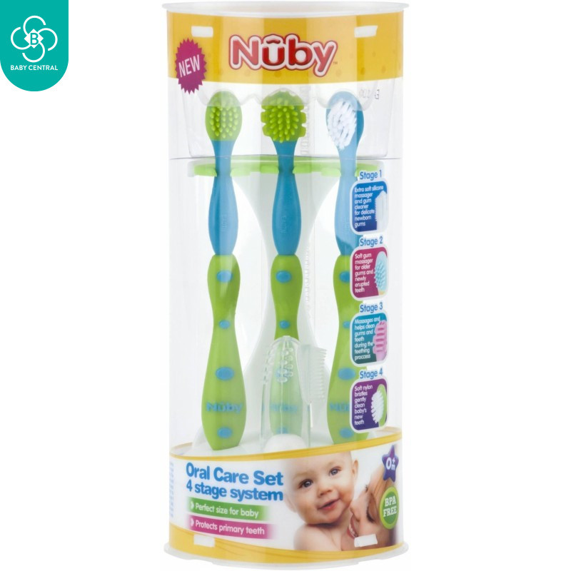 Nuby Oral Care Set ( 4 Stage ) | Shopee Singapore