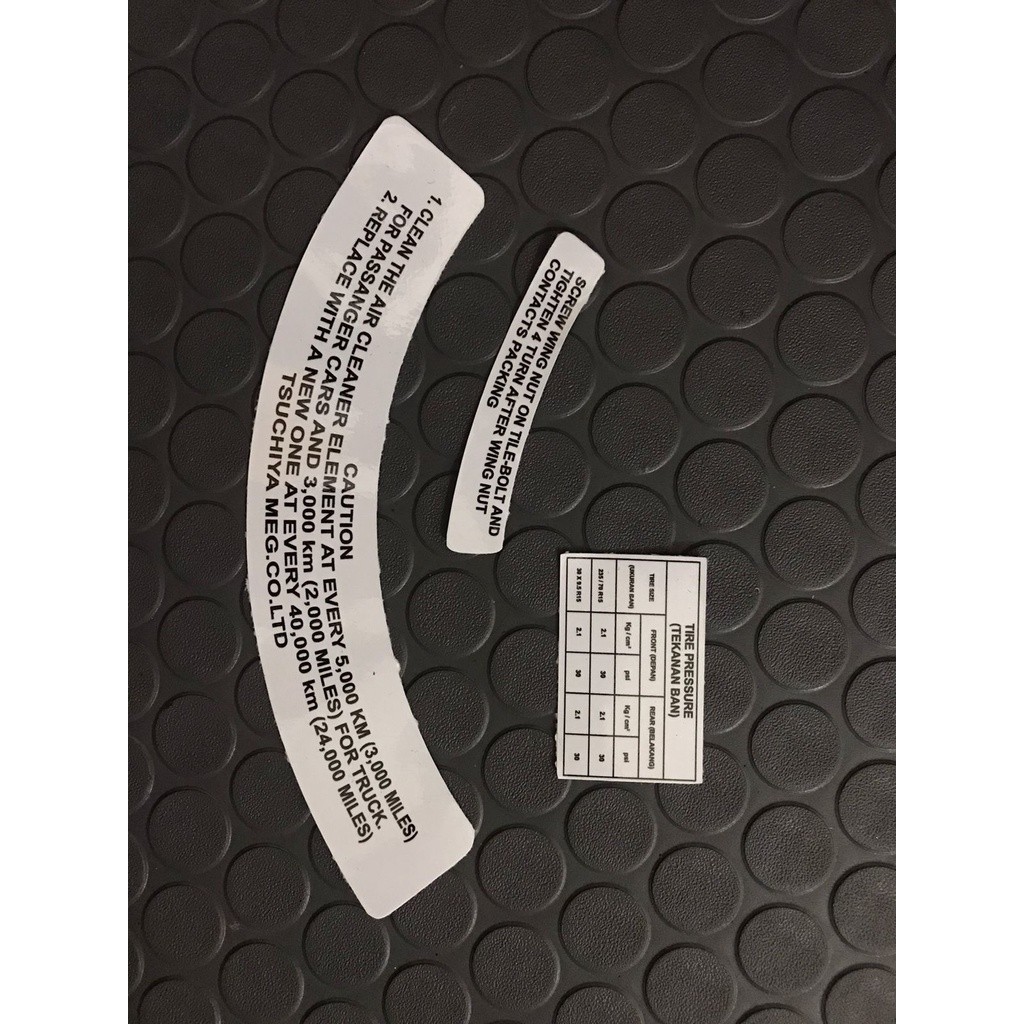 Nissan Terrano Tire Attention and Pressure Sticker By Nz Auto Gallery ...