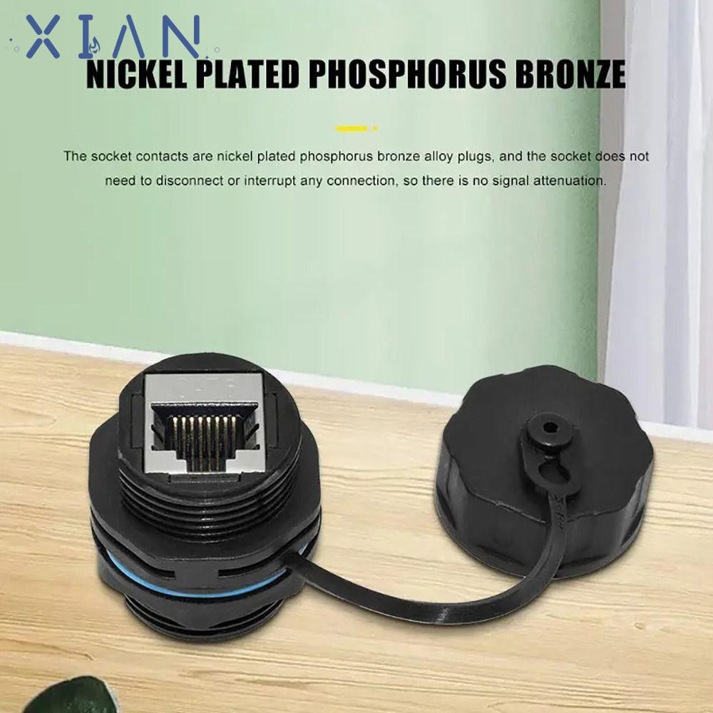 XIANSTORE RJ45 Connector, Shielded Circular Cat6A RJ45 Connector ...