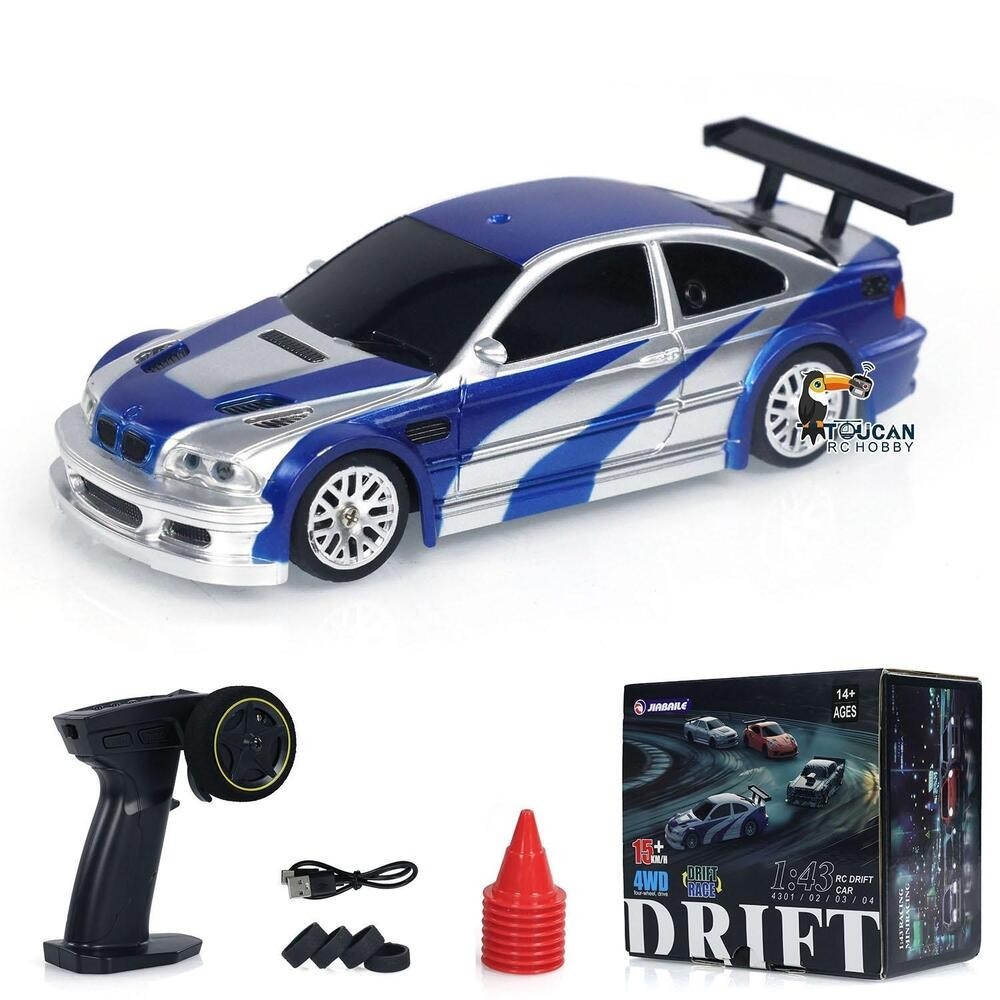 RC 1/43 Scale Ready to Go Race Car Remote Control Drift Car 4WD Mini ...