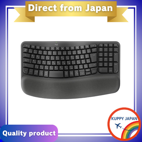 Logitech WAVE KEYS K820 Fatigue-resistant Ergonomic Keyboard Bluetooth ...