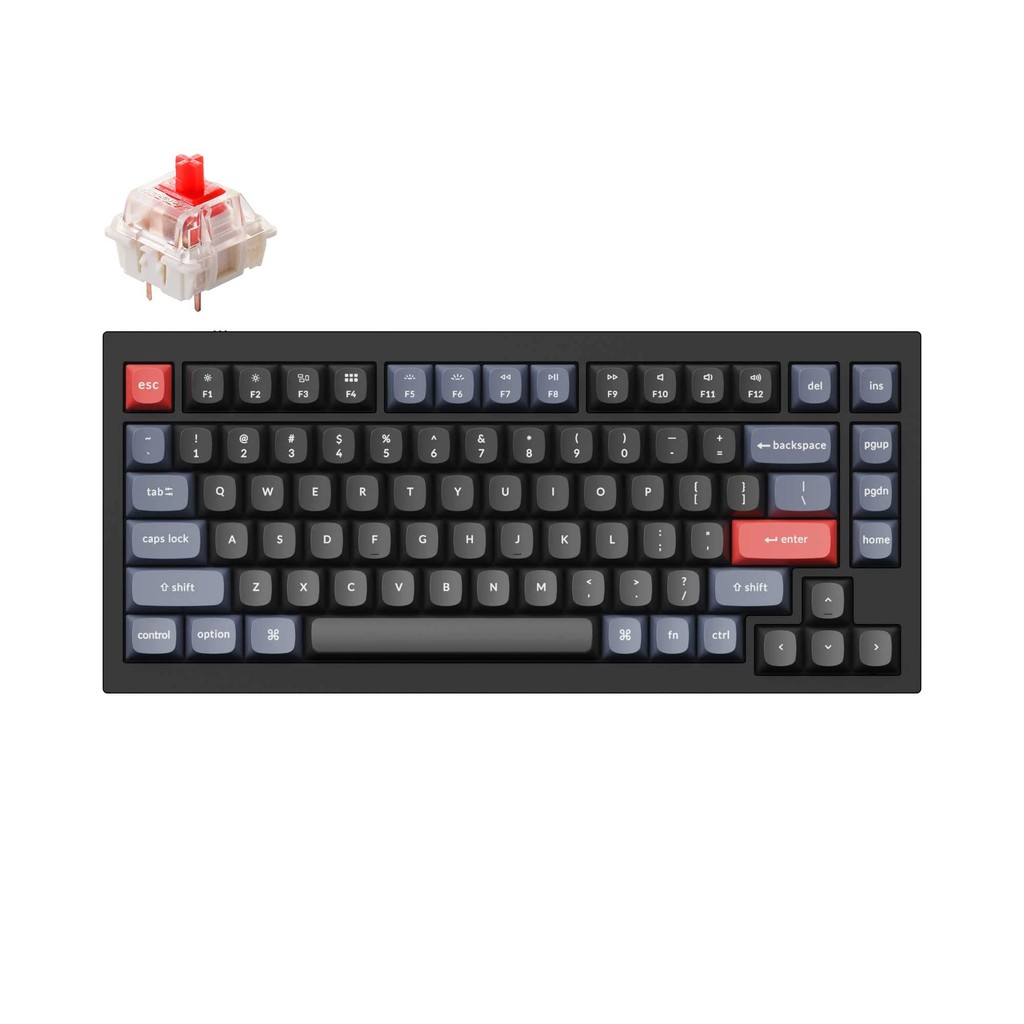 KEYCHRON V3 MAX KEYBOARD RED SWITCH, CARBON BLACK KYCN-V3M-D1 | Shopee ...