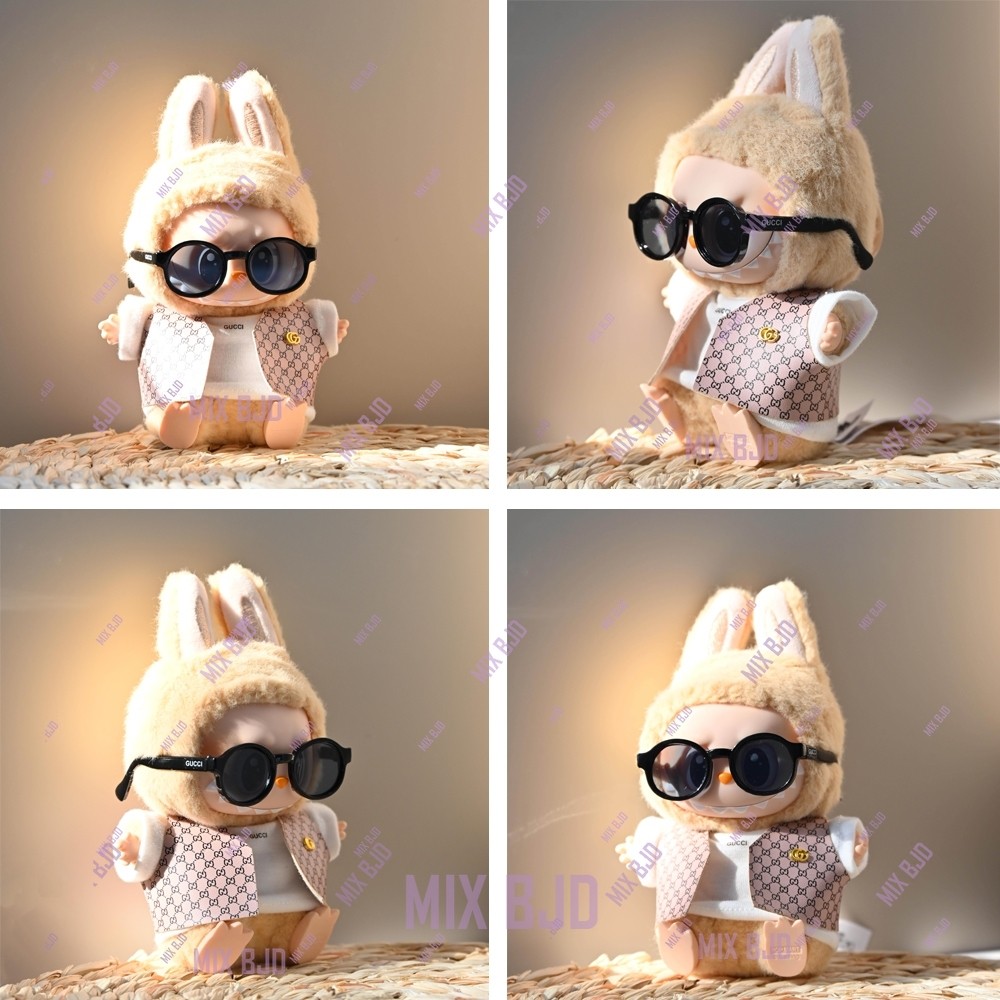 17cm Labubu Macaron V1& V2 Leather jacket set labubu clothes for doll ...