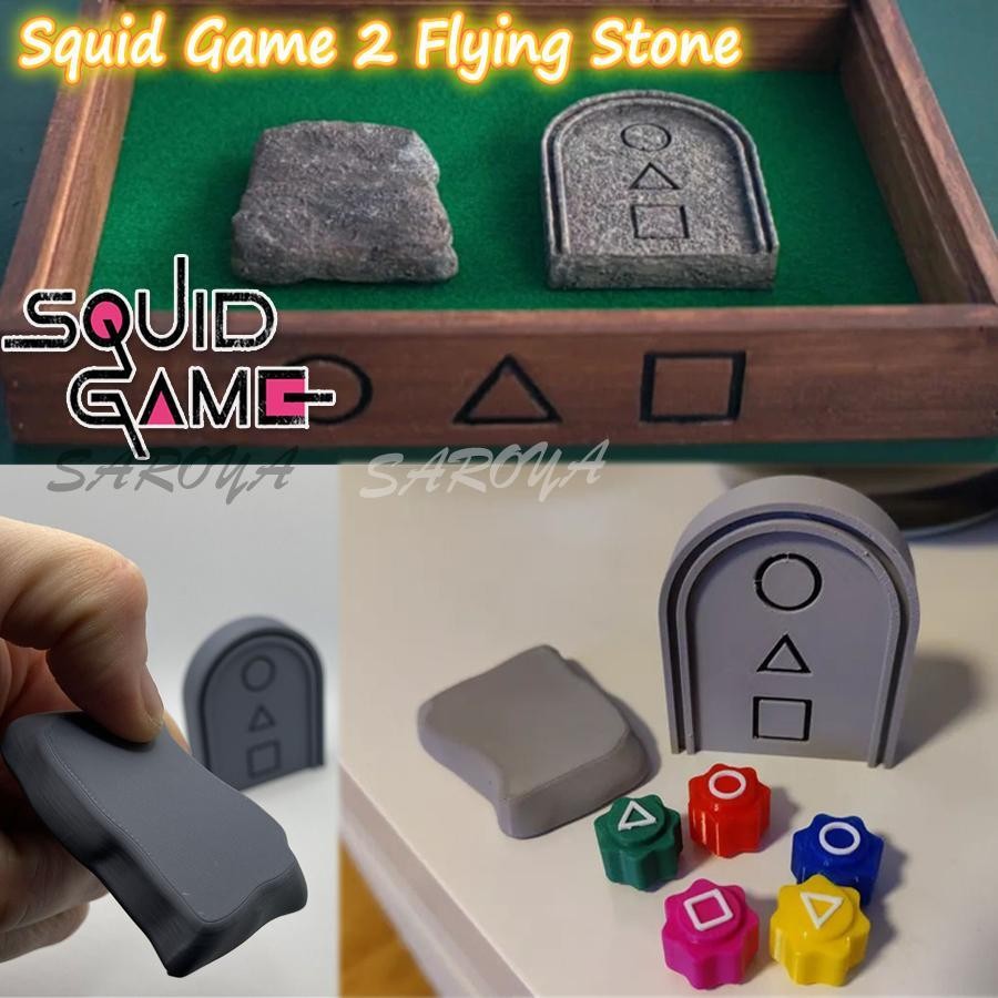 Squid Game 2 Flying Stone & Gonggi Stones Set Traditional Jack Stone ...