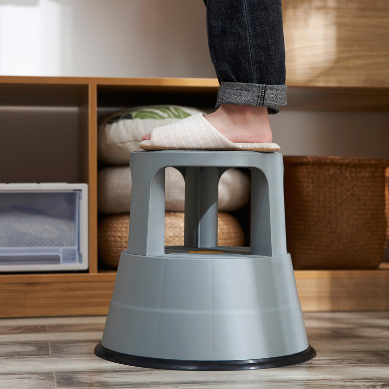 Plastic Universal Wheel Stool Home High Stool Library Pedal Step Stool ...