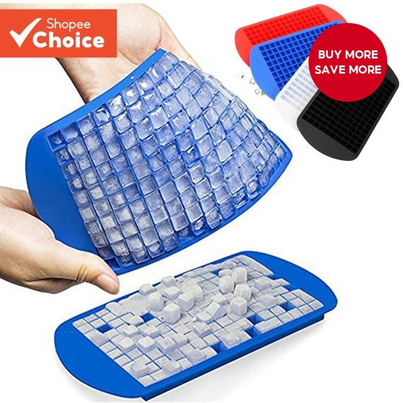 Silicone Mini Ice Cube Trays 2 Pack, 160 Crushed Ice Cubes Molds Easy ...