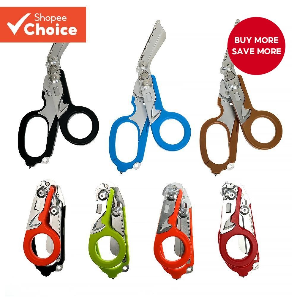 Trauma Raptor Shears, 6 in 1 Emergency Shears Foldable Medical Scissors ...