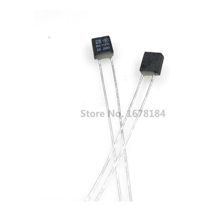 20pcs Black Square Fan Motor 2A 250V Thermal fuse 92 95 105 110 115 120 ...