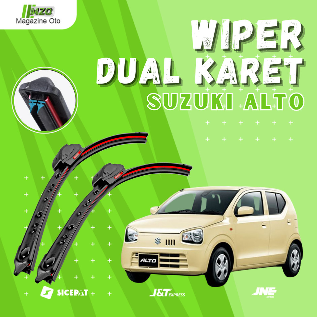SUZUKI 1 SET (2 PCS) Dual Blade Wiper - AltoSUZUKI - 2-Layer Frameless ...